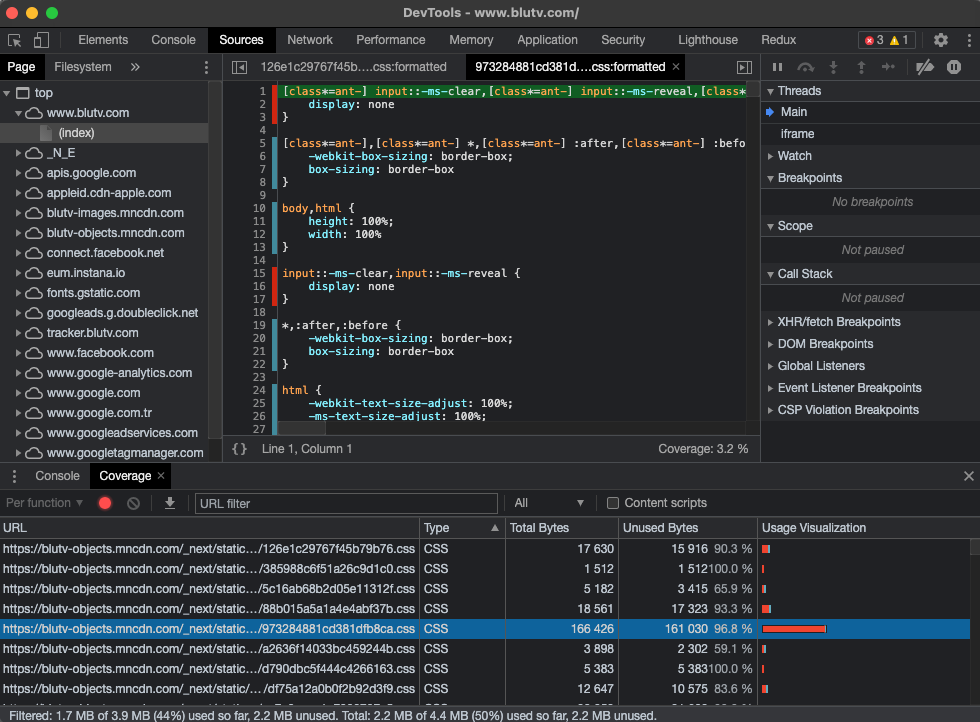 Google Chrome Coverage Aracı ile Kullanılmayan JavaScript ve CSS ...