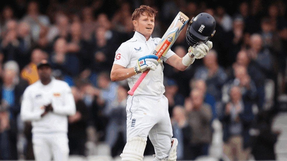 Ollie Pope Makes Test Cricket History with Unique Century Record | by ...