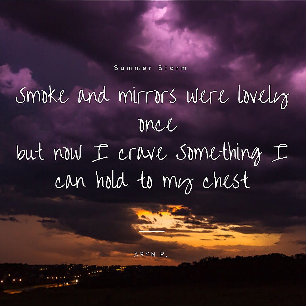 Summer Storm. Smoke and mirrors were lovely once But… | by Aryn P. Noire | Medium