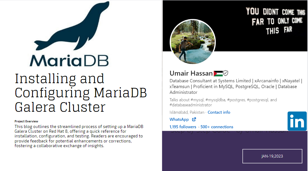 Installing and Configuring MariaDB Galera Cluster on Red Hat 8 | by Umair Hassan | Medium