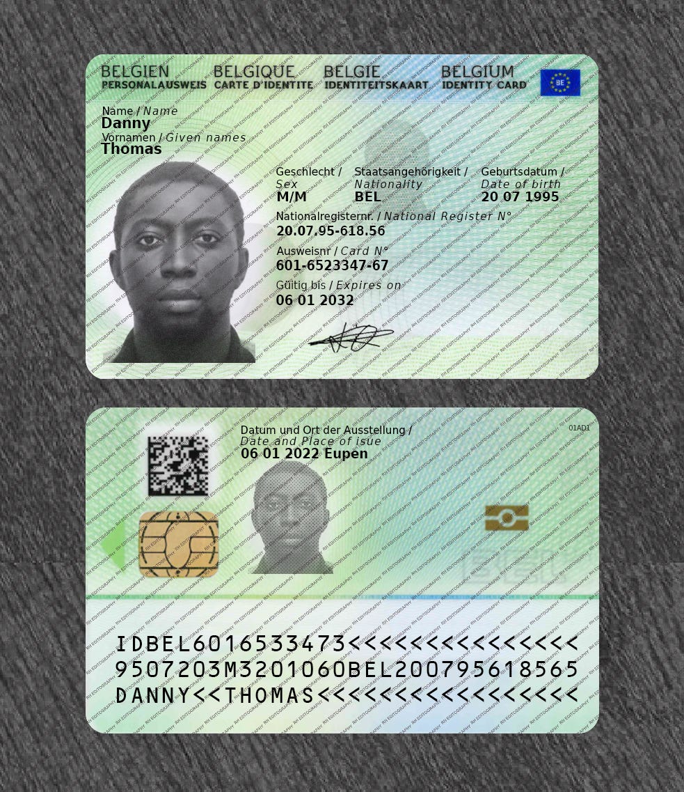 Belgium New Driving License PSD Template 2023 • Fully Editable • High ...