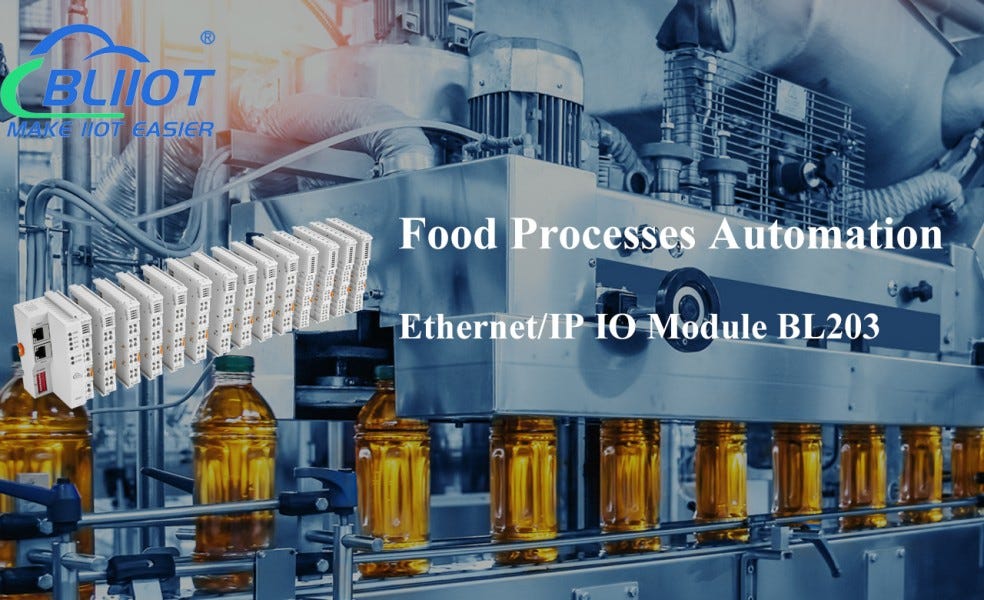 BLIIoT Ethernet/IP Distributed IO Module BL203 Used in Food Process ...