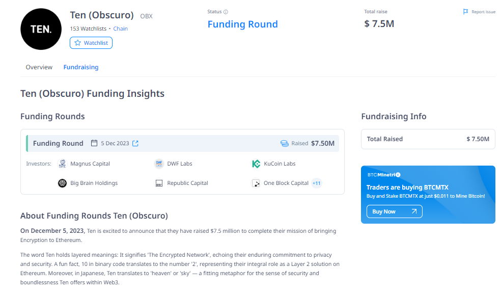 Unraveling the Potential of Ten (Obscuro) Blockchain: A Gateway to Privacy and Security | by ...