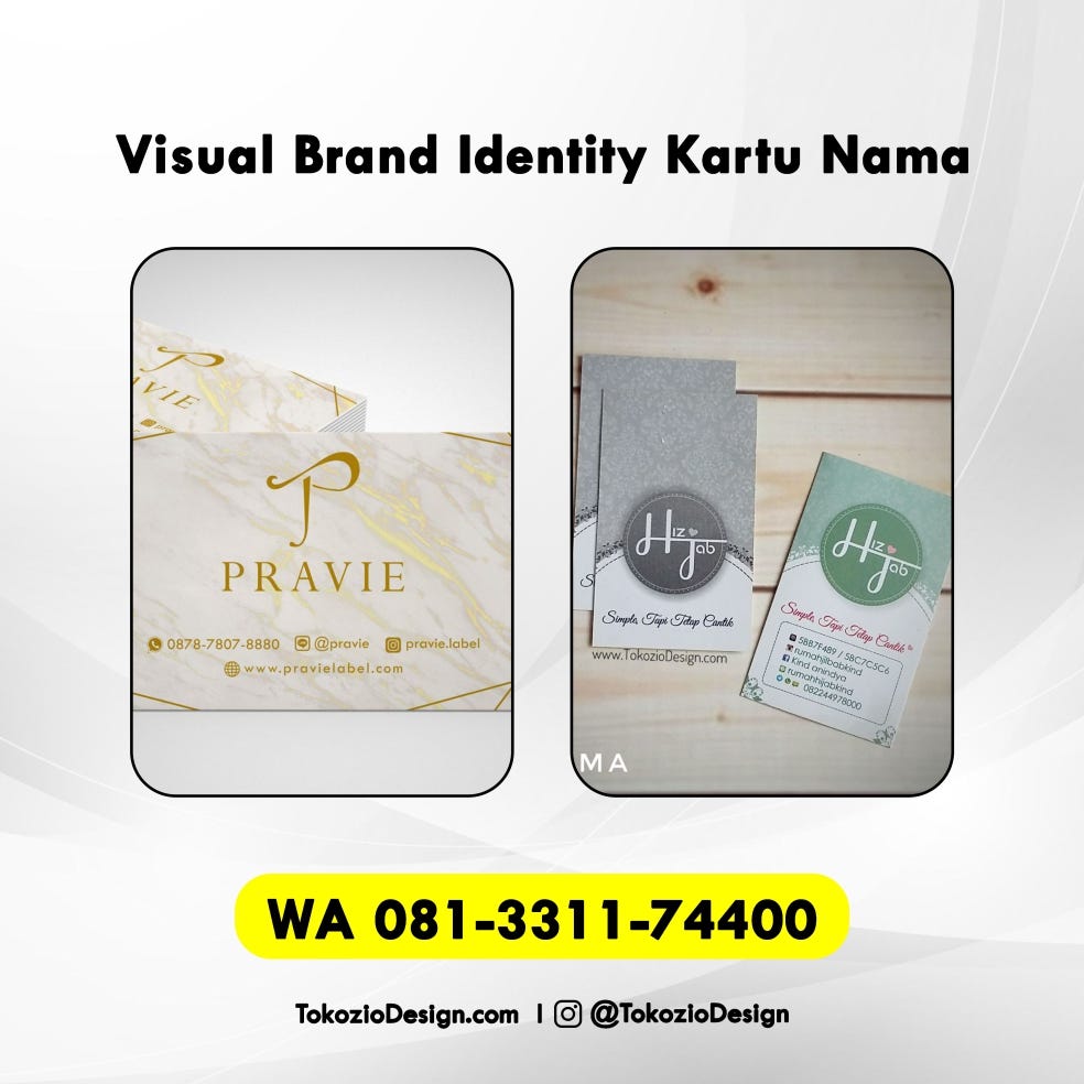 Terbaik, Visual Brand Identity Kartu Nama Bekasi WA 081–3311–74400 | by Visual Brand Identity ...