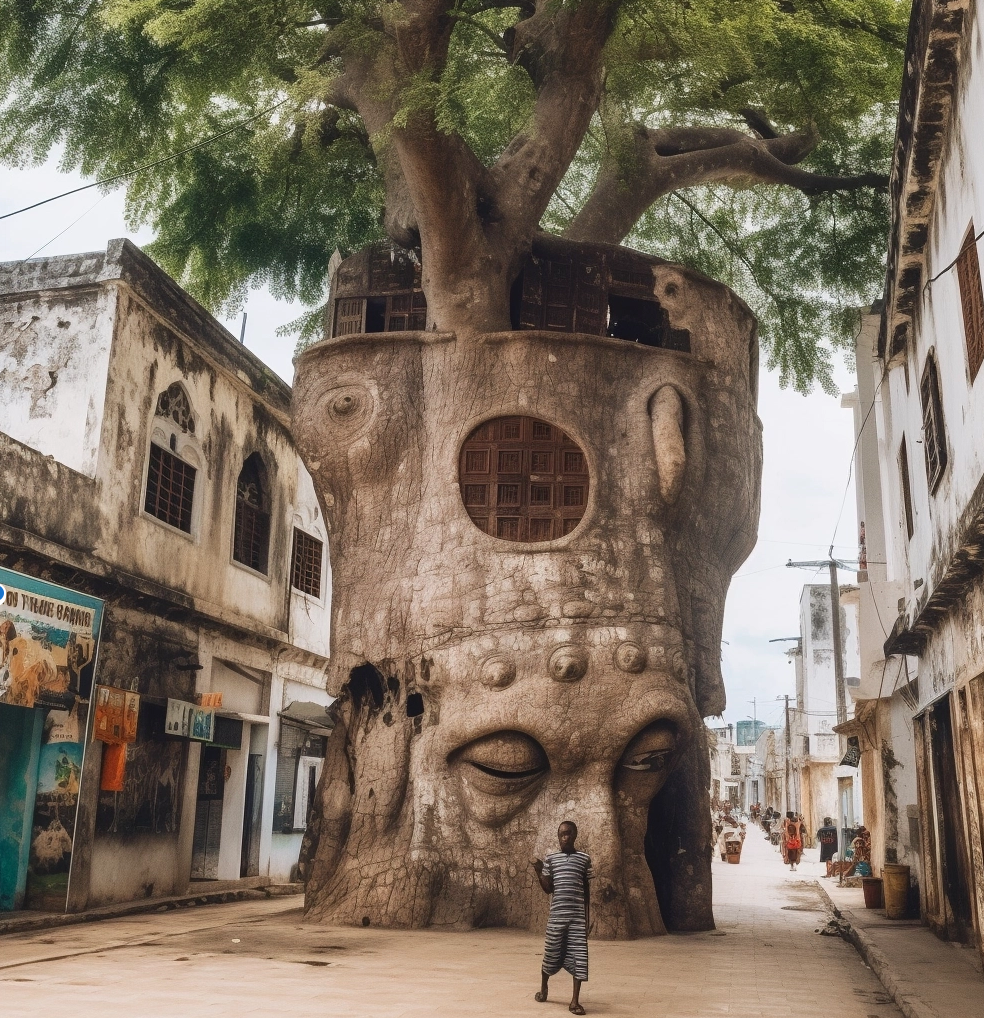 The Balboa Tree in Stone Town. Once upon a time, in a town made of ...