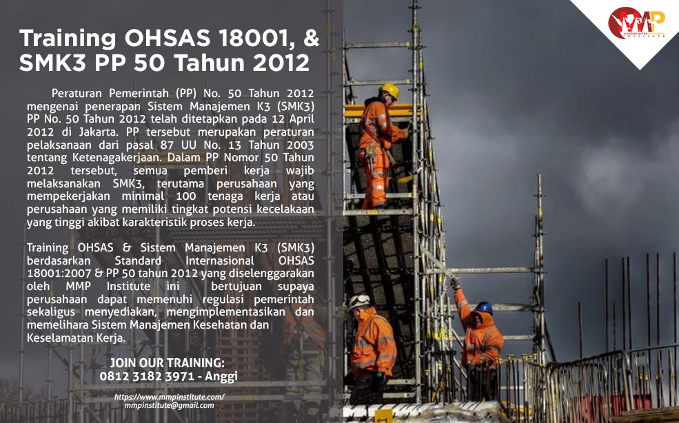 0812 3182 3971 ( TSEL )Sertifikasi SMK3 Depnaker MMP Company | by Promo ...