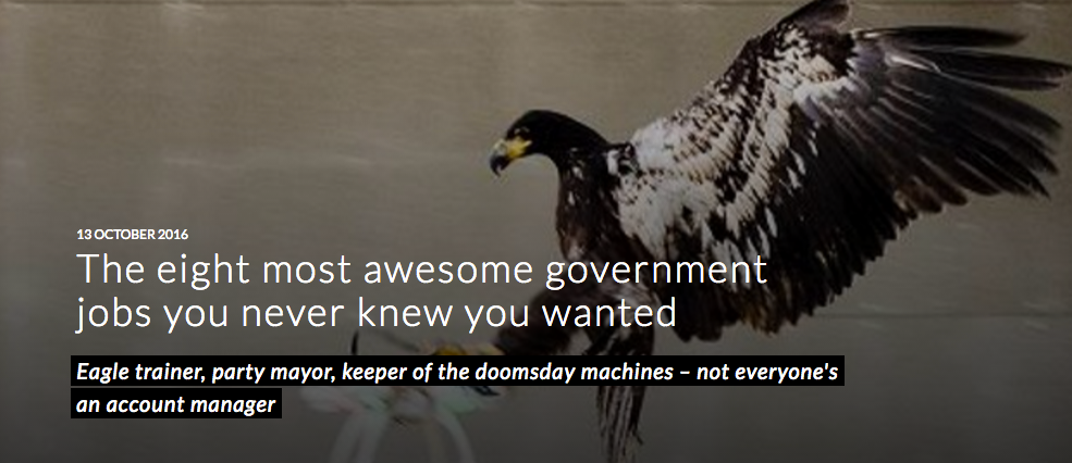 The eight most awesome government jobs you never knew you wanted | by ...