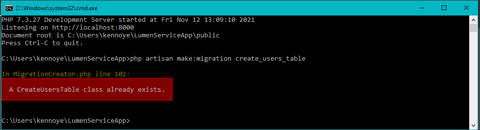 PHP Lumen Authentication. Membuat Table users | by Winda Adrianti | Medium