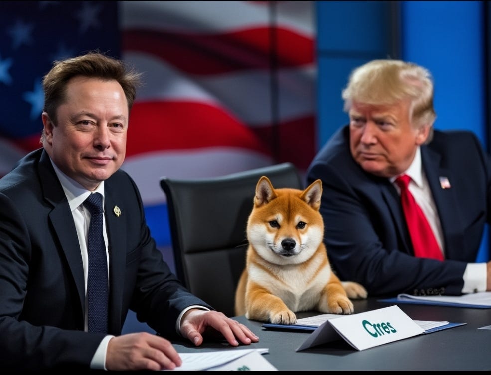 "The Crypto Canine Debate: Musk, Trump, and the Shiba Inu's Take on ...