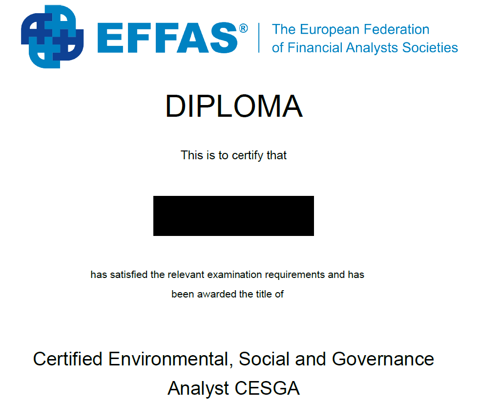 我考取CESGA專業資格的親身經歷（附考試技巧）. 我剛參加了EFFAS認證的環境、社會和管治分析師認證（CESGA）3.1版考試。… | by Hudson Ko | Finance ...