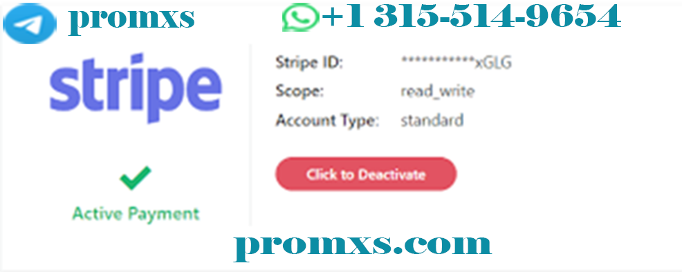 Full Varified Active Stripe Account, Debit/ credit card added and ...