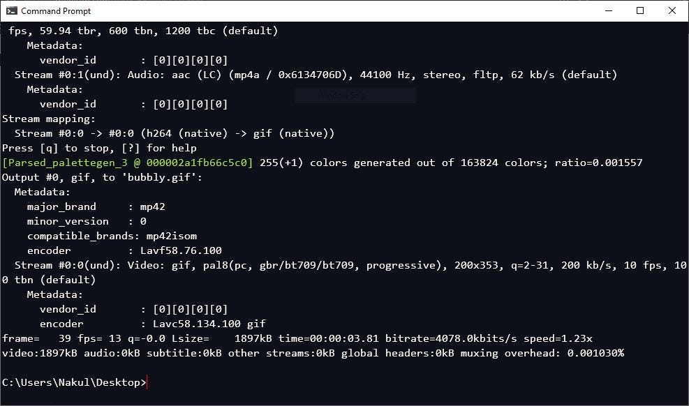 Create GIFs using command line. Sometime you need a GIF for your README ...