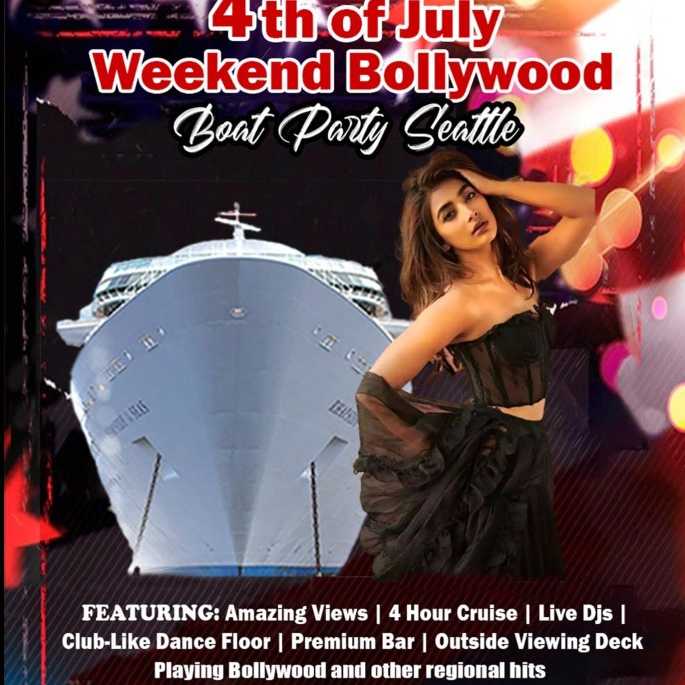 4th of July Bollywood Boat Party Seattle 2022 - Ticketgateway Canada - Medium