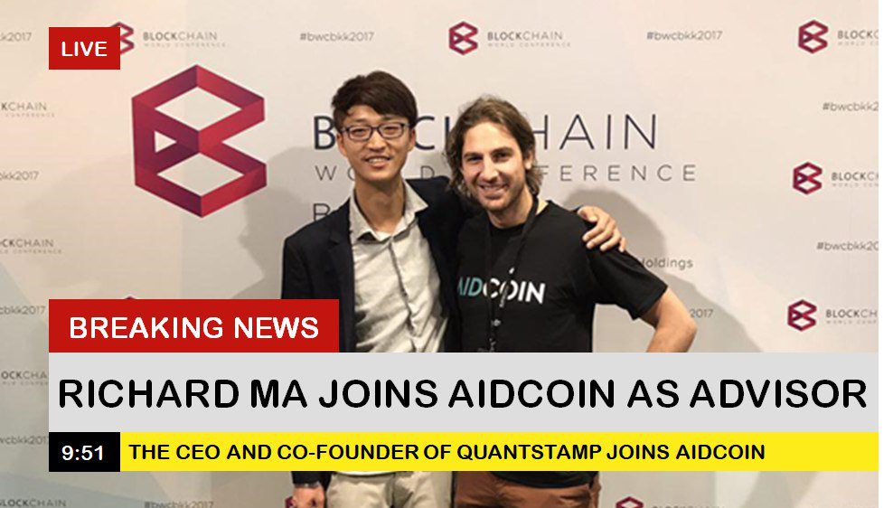 Richard Ma, Co-founder & CEO at Quantstamp, joins AidCoin as Advisor ...