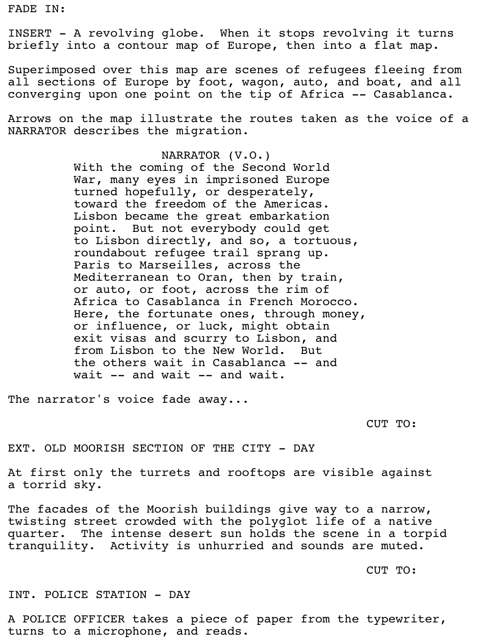 Page One: ‘Casablanca’ (1942) - Go Into The Story