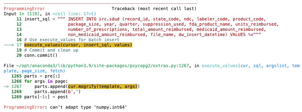 [Python] How to fix psycopg2: can’t adapt type ‘numpy.int64’? pandas data type not correctly ...
