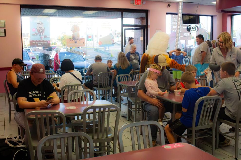 MWSU day at Baskin-Robbins. Local community members showed support ...