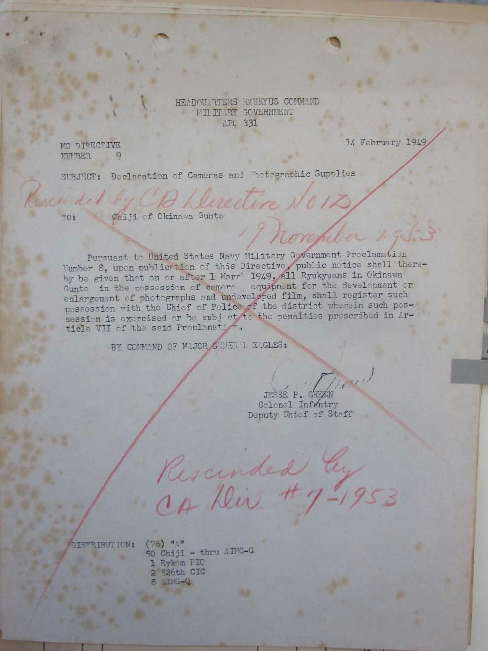 "By Command of Major General Eagles”: Archival Documents and Lived ...