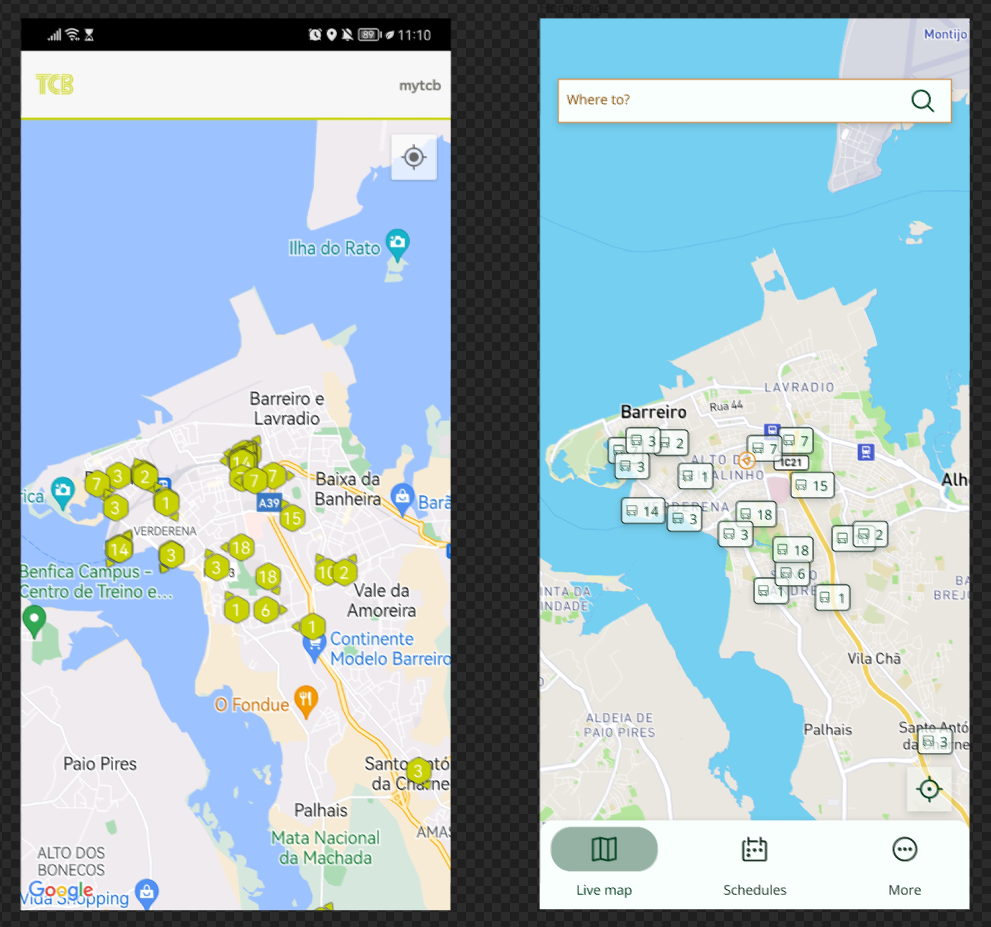 TCB — local mobility app. Redesigning an app | by Marta Alheio | Medium