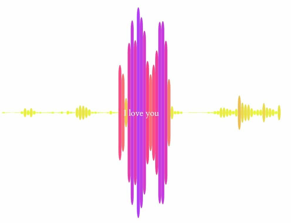 I Love You Soundwave art at SoundViz | by Vanessa Demain | Medium