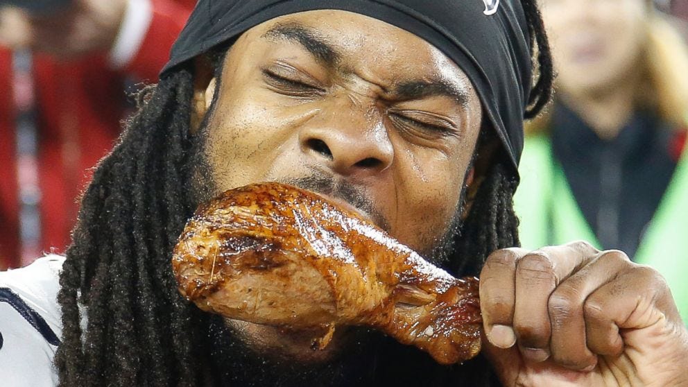 The stages of Richard Sherman’s face on Packer gameday | by Steve | Medium