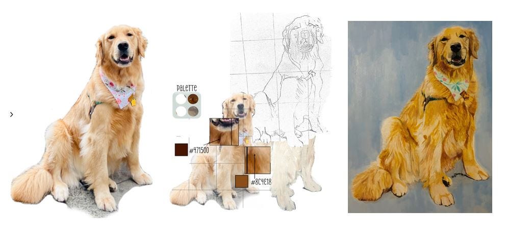 How I Painted Milo the Golden Retriever | by Namratha Potharaj | Color ...