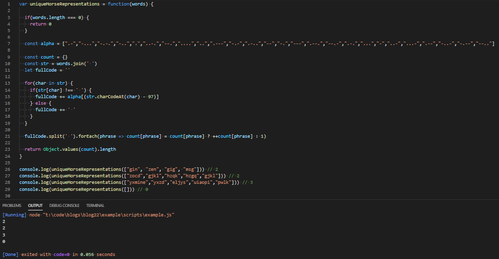 JavaScript Problem Solvers: Unique Morse Code Words | by Austin Smith ...