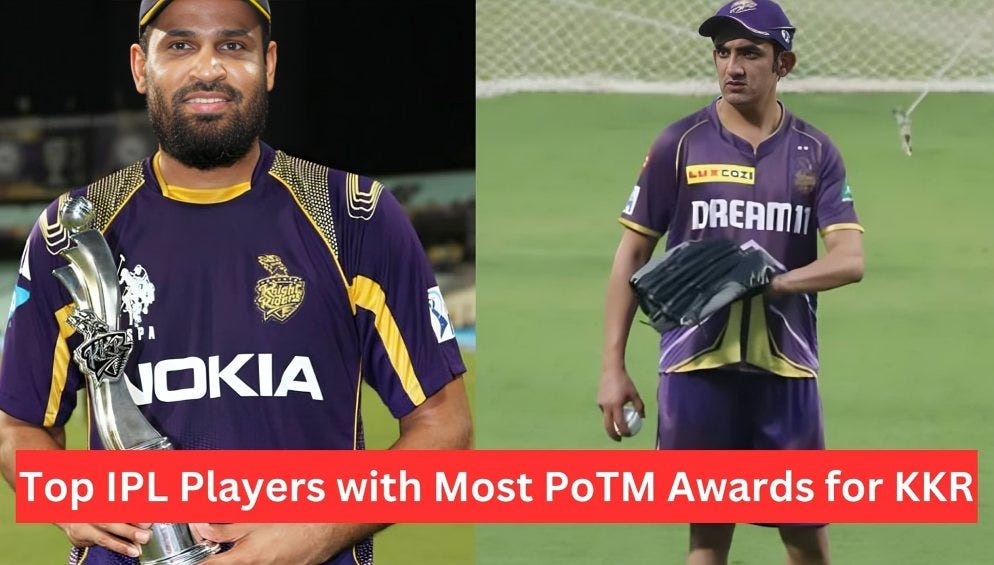 Top IPL Players with Most POTM Awards for KKR | by isportindia | May ...