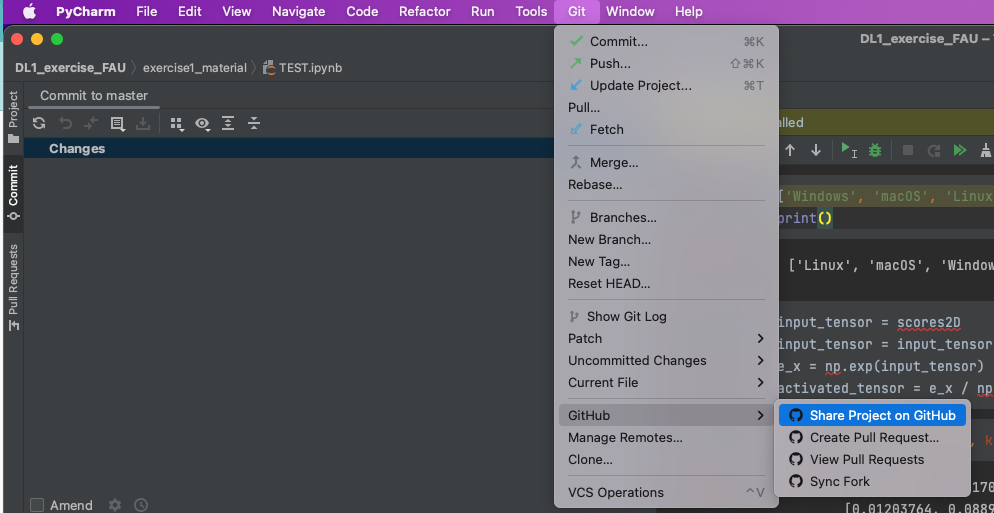 How to push Pycharm project to github - David Kim(Changhun Kim) - Medium