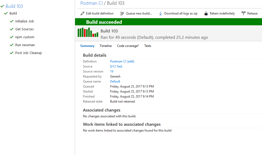 Postman — Continuous Integration with TFS/VNext Builds | by Ganesh AlalaSundaram | Medium