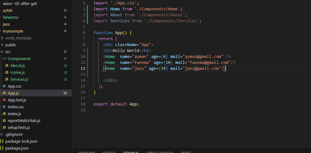 Reactjs-Passing multiple data in directly child component - Jans Banu ... Reactjs-Passing multiple data in directly child component - Jans Banu ...