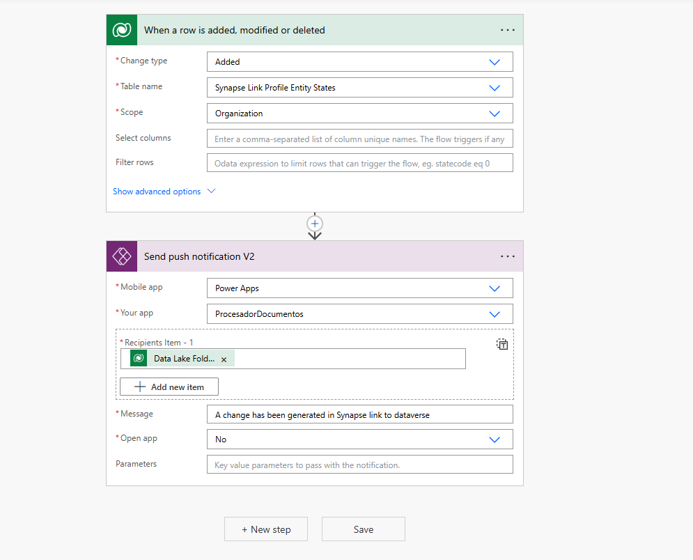 Receive notifications in Power Apps from Azure Synapse Link for ...