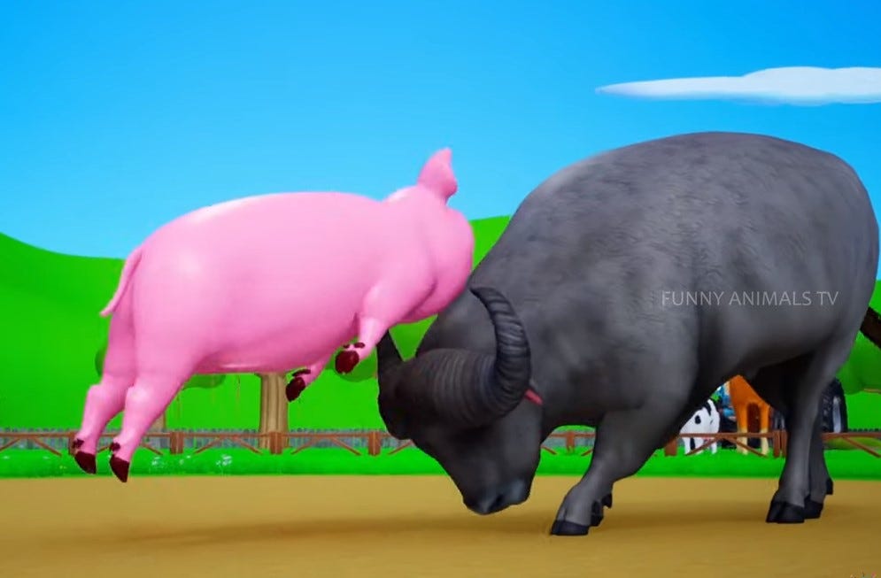 Epic Farm Animals Fight: Cow vs. Buffalo, Horse vs. Pig, Goat vs. Sheep ...