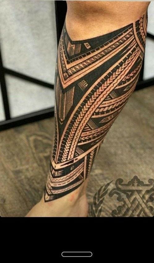 Tribal Shin Tattoos