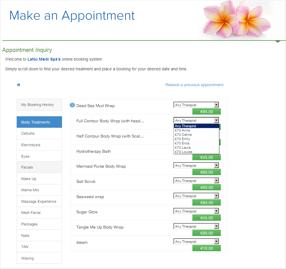 Experience Newly Designed Online Booking System Of Lanu Medi Spa With ...