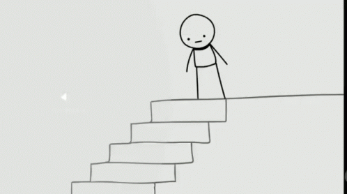 Falling Down Stairs Gif I Cant