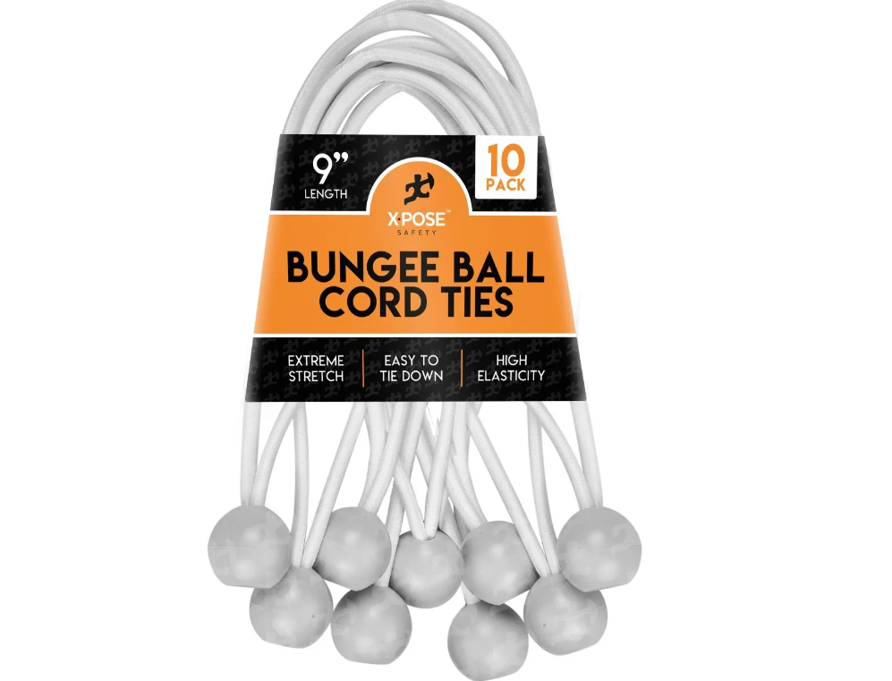 9 inch White Ball Bungees (Pack of 10) - Thetarps Wholesaler - Medium