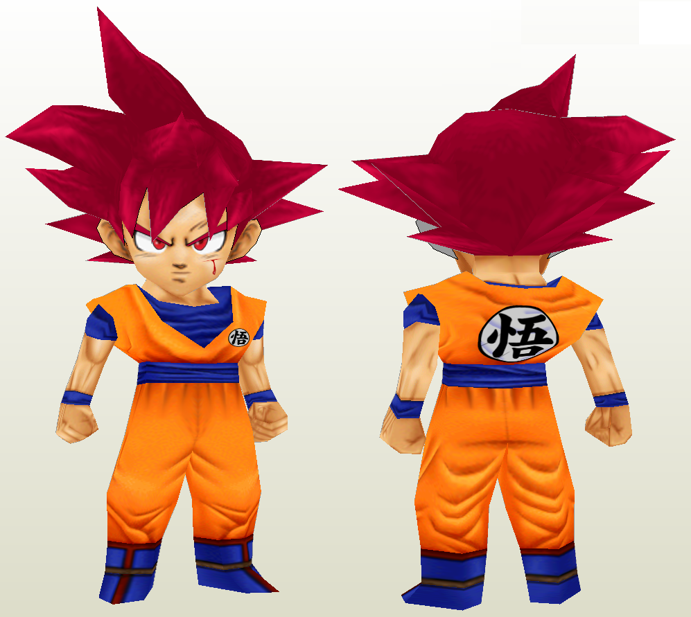 [dragon ball universe] goku sayan god BOG chibi | by pos_ch | Medium