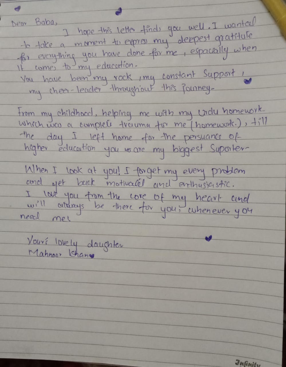 A letter to My beloved Baba!. It is so unusual for an Asian child to ...