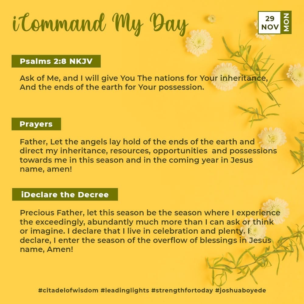 Overflow of Blessings from all Nation for many Generations *iCommand My ...