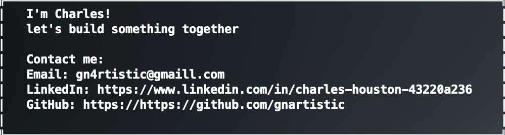 Building a CLI Contact Card with Node.js: A Step-by-Step Guide | by Charles Houston | Medium