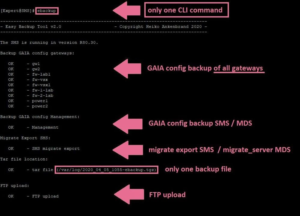 Check Point-ын Easy Backup Tool. Ebackup түүлийн боломжууд: | by Ts.Baasanjargal | Medium