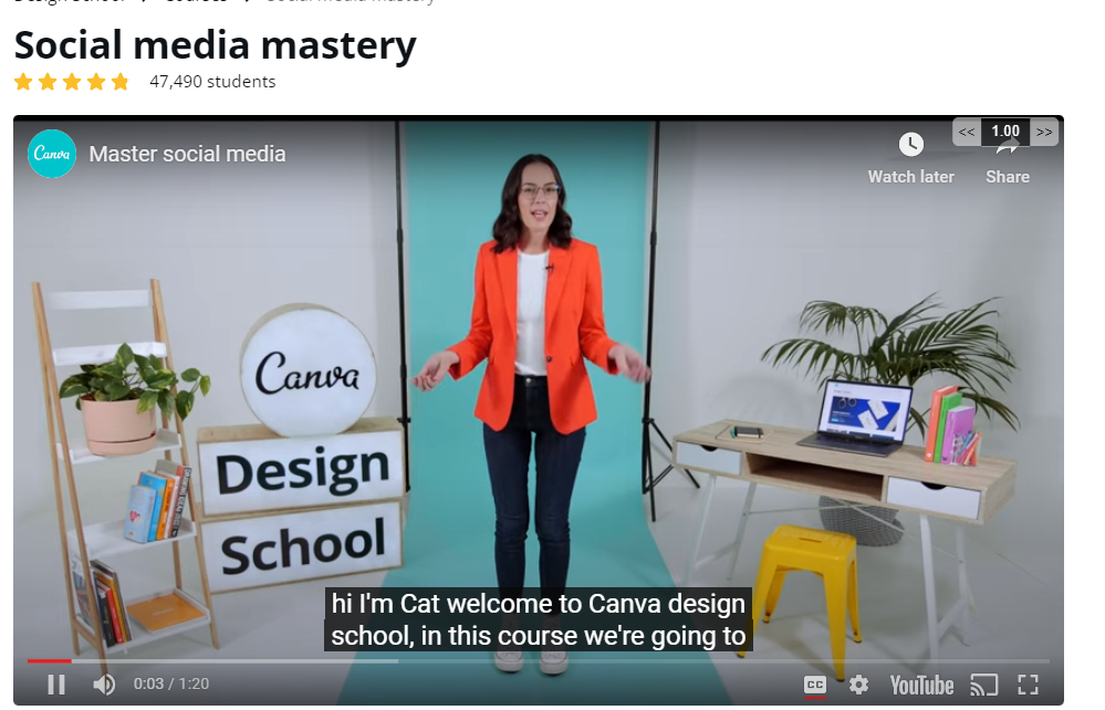 Social media mastery — Canva. https://designschool.canva.com/courses/s ...